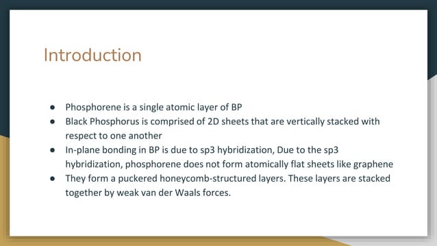 Phosphorene :Introduction, Type, Synthesis, Application | PPTX ...