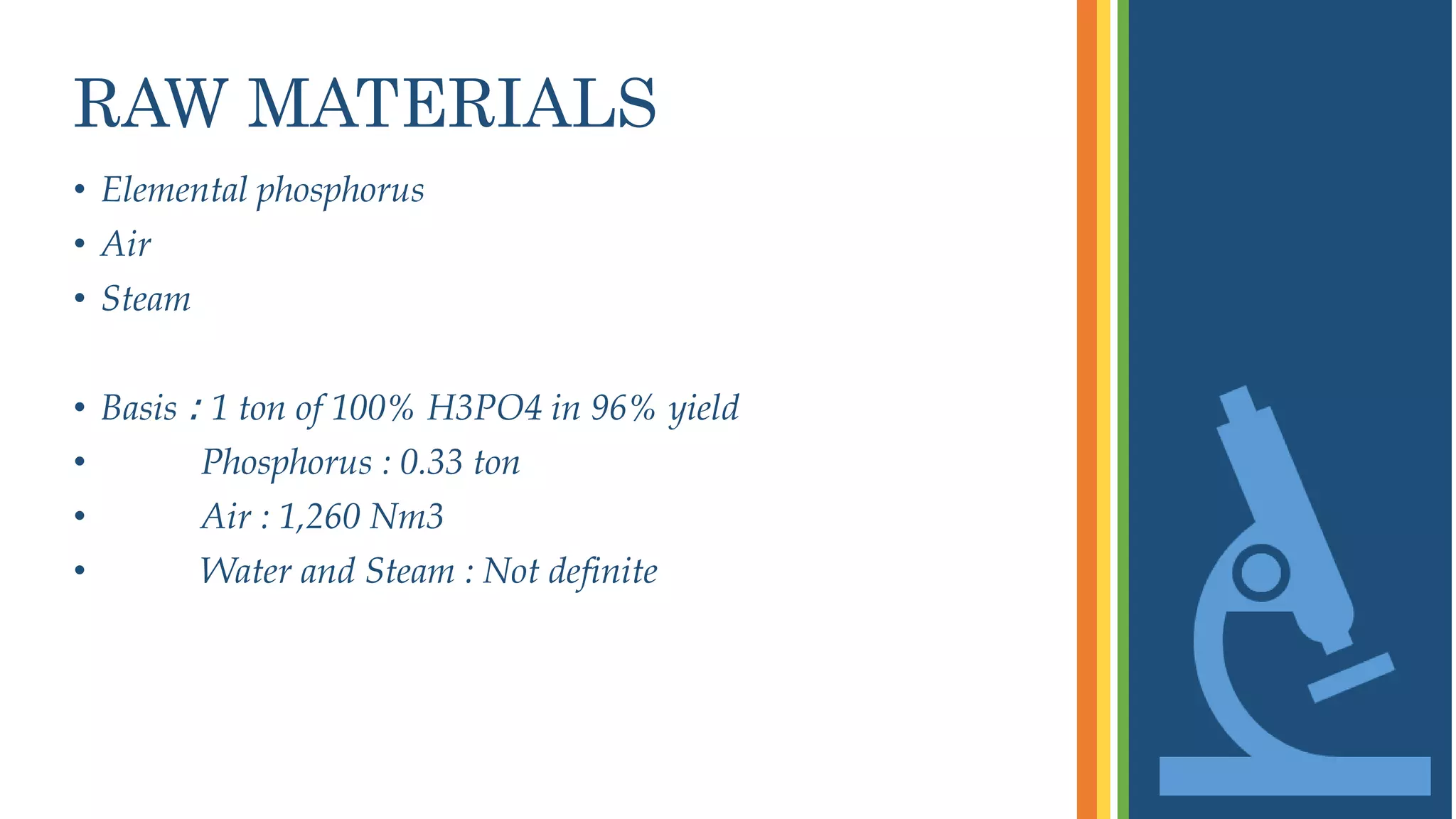 Phosphoric acid [CHEMICAL PROCESSS INDUSTRIES] | PPTX