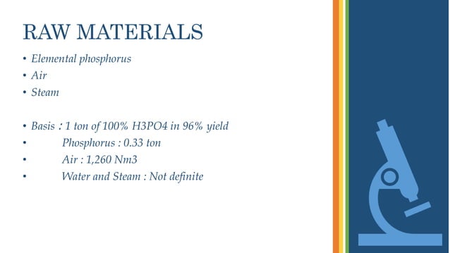 Phosphoric acid [CHEMICAL PROCESSS INDUSTRIES] | PPTX