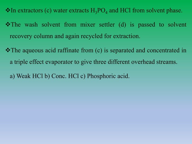 Phosphoric acid by HCl | PPTX