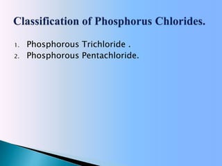 Phosphorous halides | PPTX