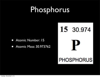Phosphorus Atomic Mass