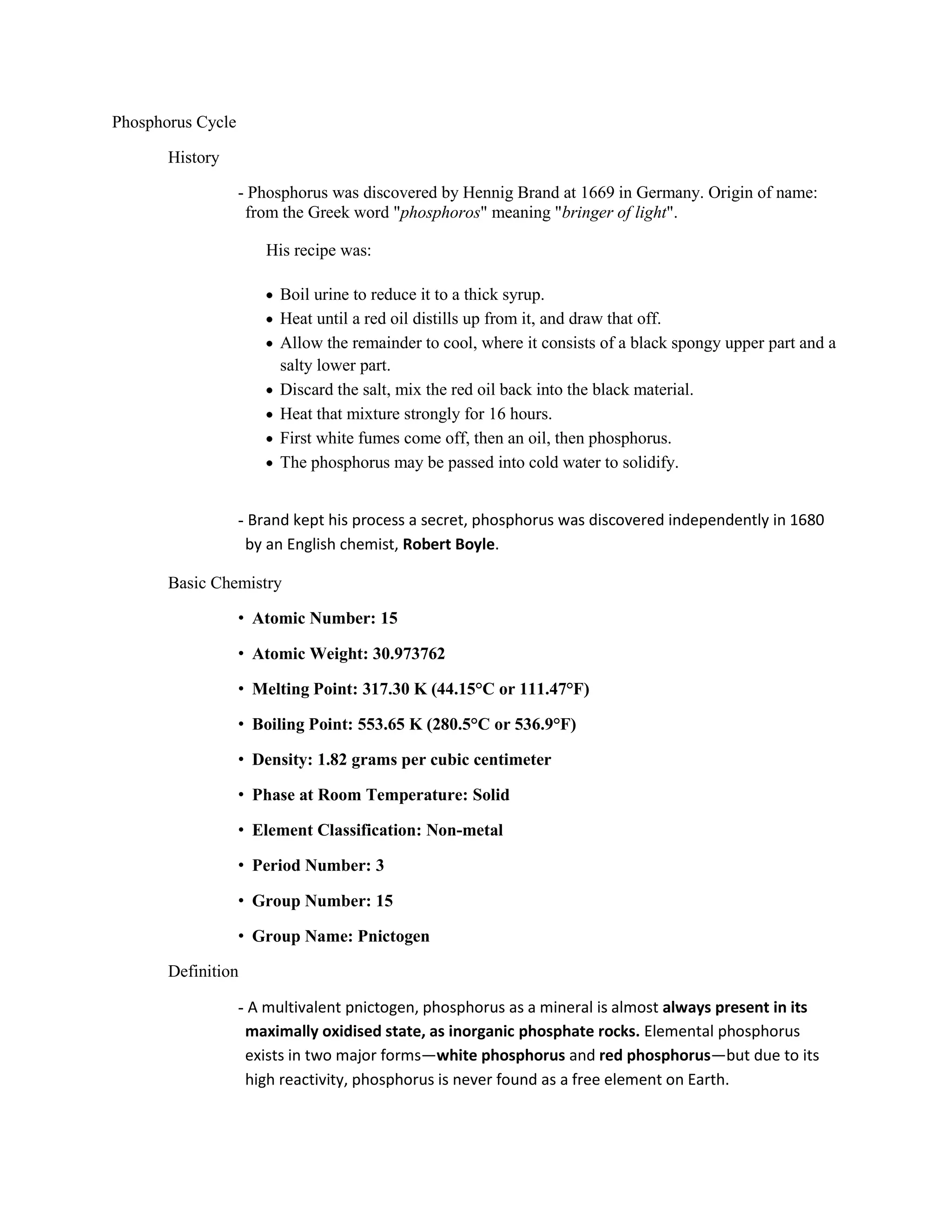 Phosphorus cycle | DOCX