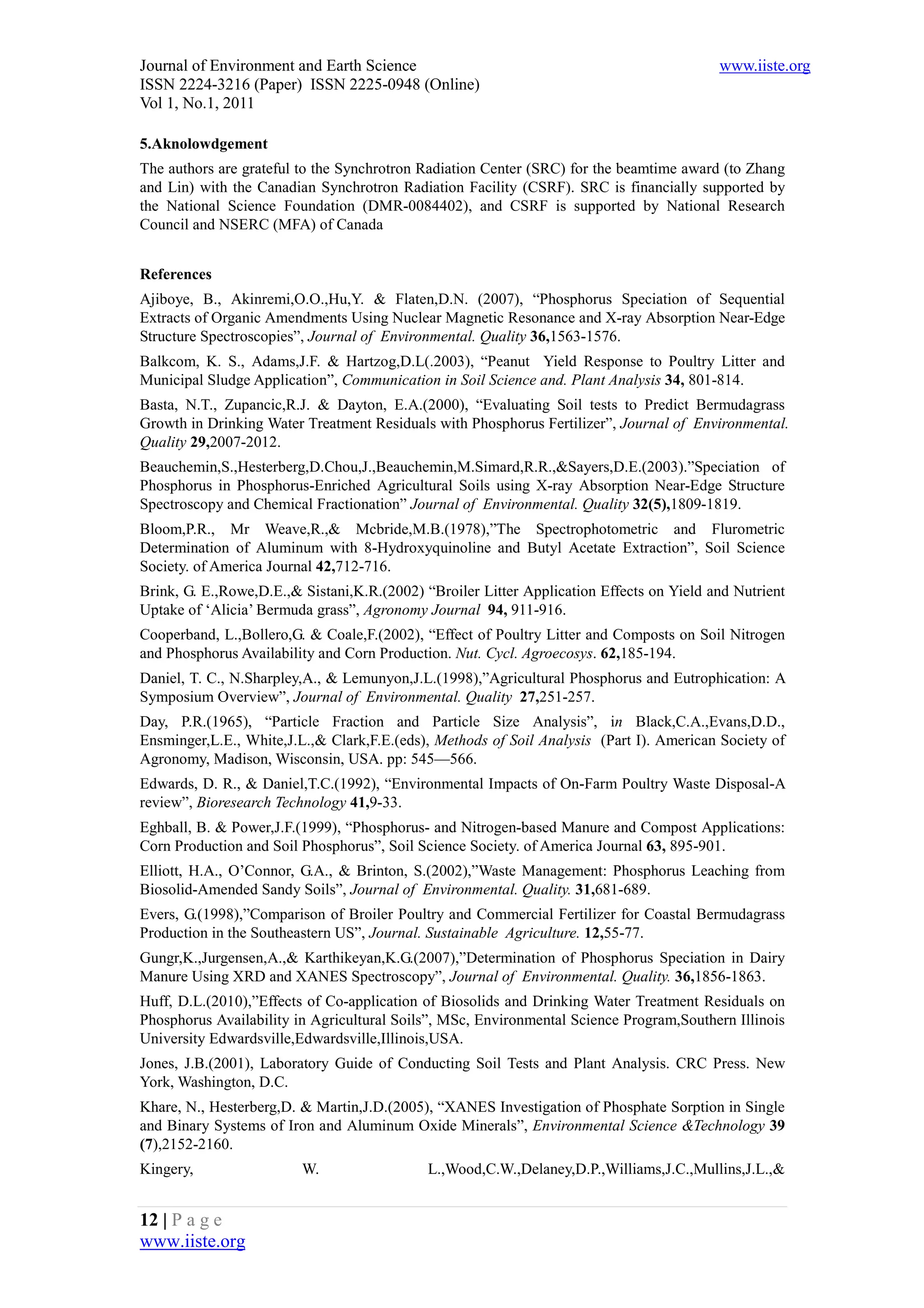 Phosphorus speciation in drinking water treatment residuals | PDF ...