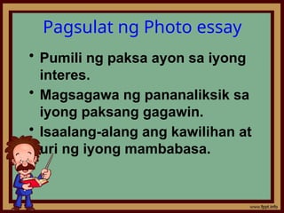 Photo-Essay.ppt Photo Essay htttppssssss | PPT