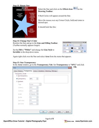 OpenOffice Draw Tutorial: Digital Photography Flyer | PDF