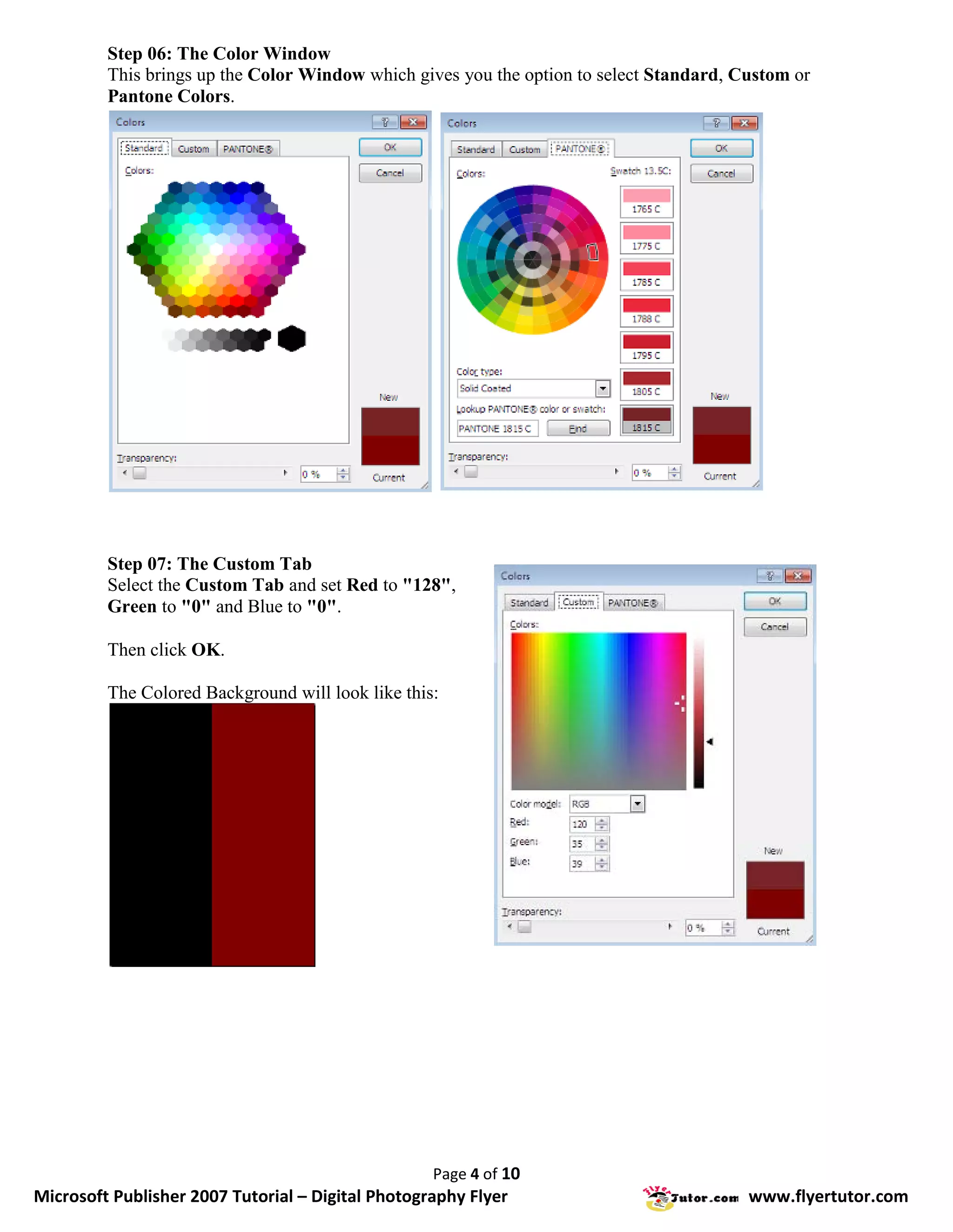 Microsoft Publisher 2007 Tutorial: Digital Photography Flyer | PDF