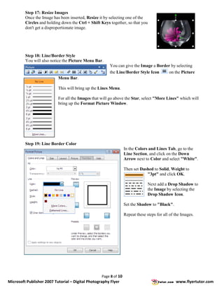 Microsoft Publisher 2007 Tutorial: Digital Photography Flyer | PDF | Desktop Publishing ...
