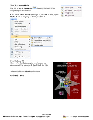 Microsoft Publisher 2007 Tutorial: Digital Photography Flyer | PDF | Desktop Publishing ...