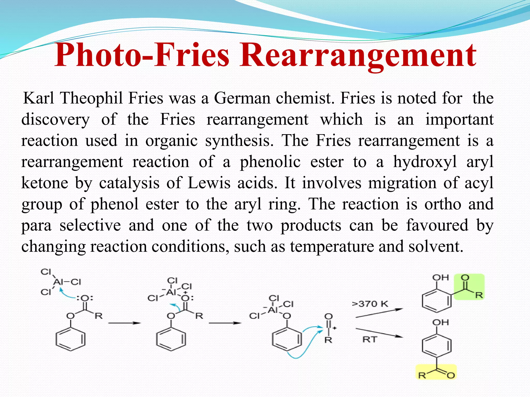 Photo fries rearrangement & Barton reaction | PPTX