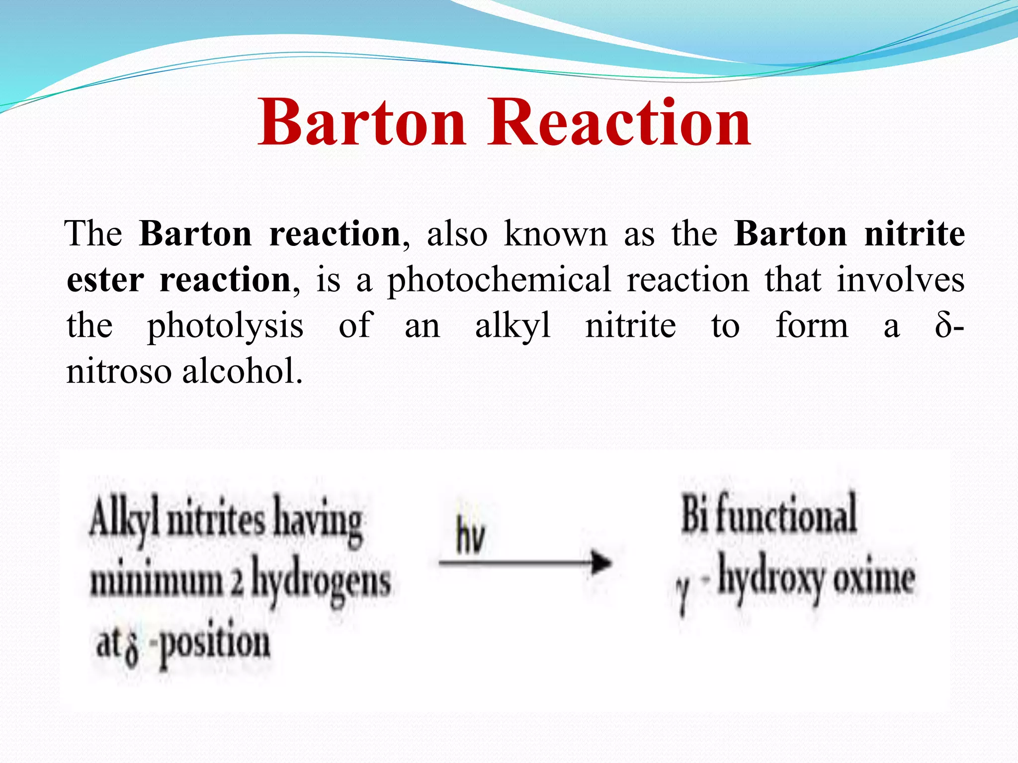 Photo fries rearrangement & Barton reaction | PPTX