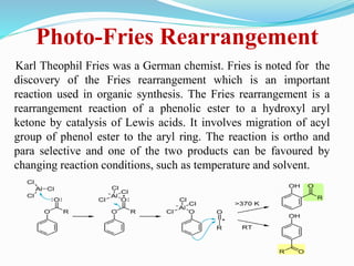 Photo fries rearrangement & Barton reaction | PPTX