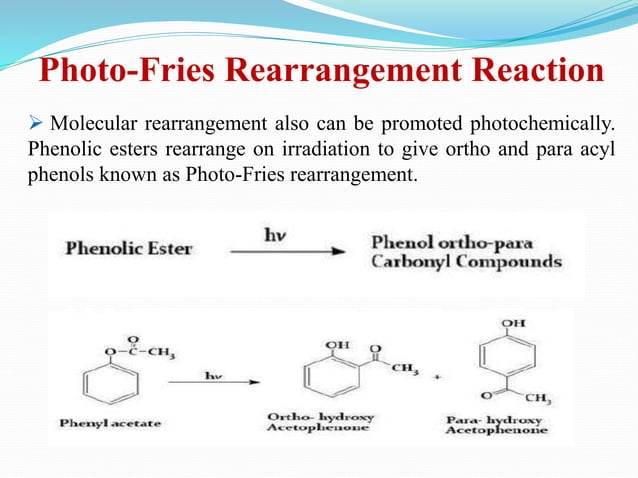 Photo fries rearrangement & Barton reaction | PPTX