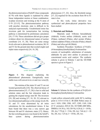 Photo-inhibition Effect from Strong Electron Withdrawing Nitro Group in N-[(E)-(4-Bromophenyl ...