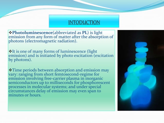 Photo luminescence | PPTX | Physics | Science