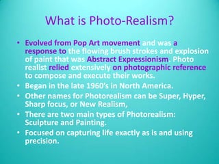 Photo Realism Power Point | PPTX