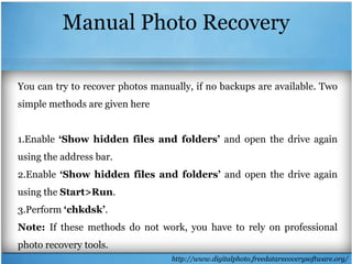 Photo recovery | PPT