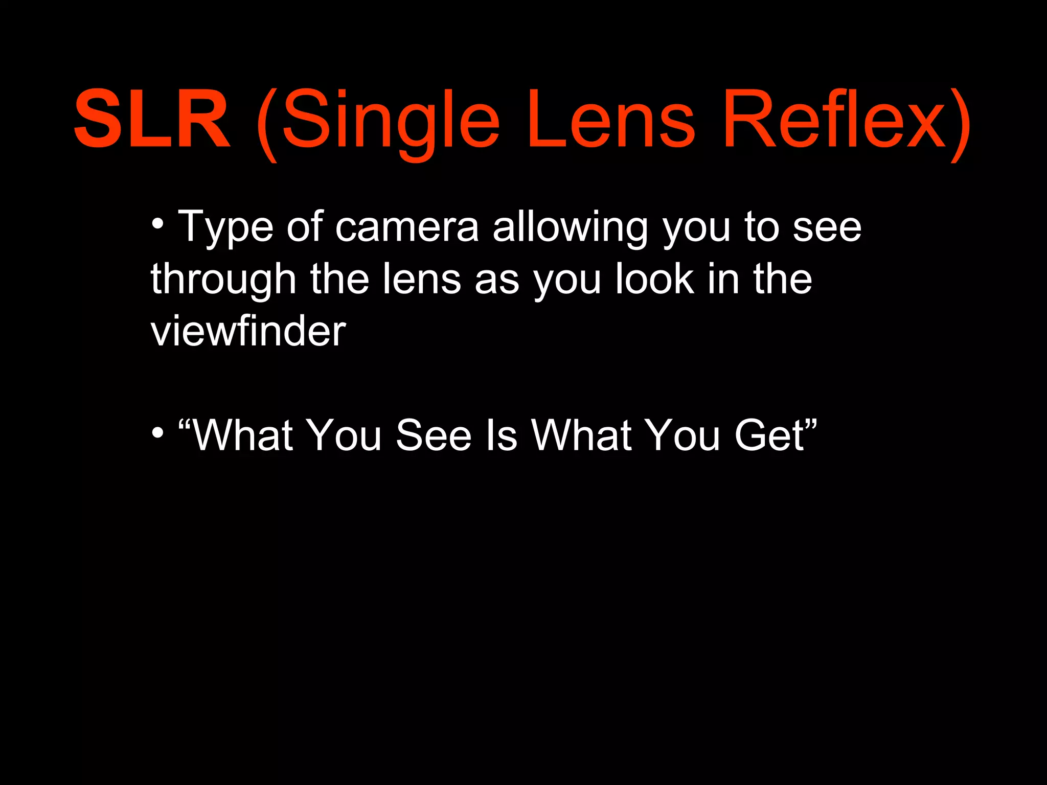 Photo technical - types of cameras | PPT