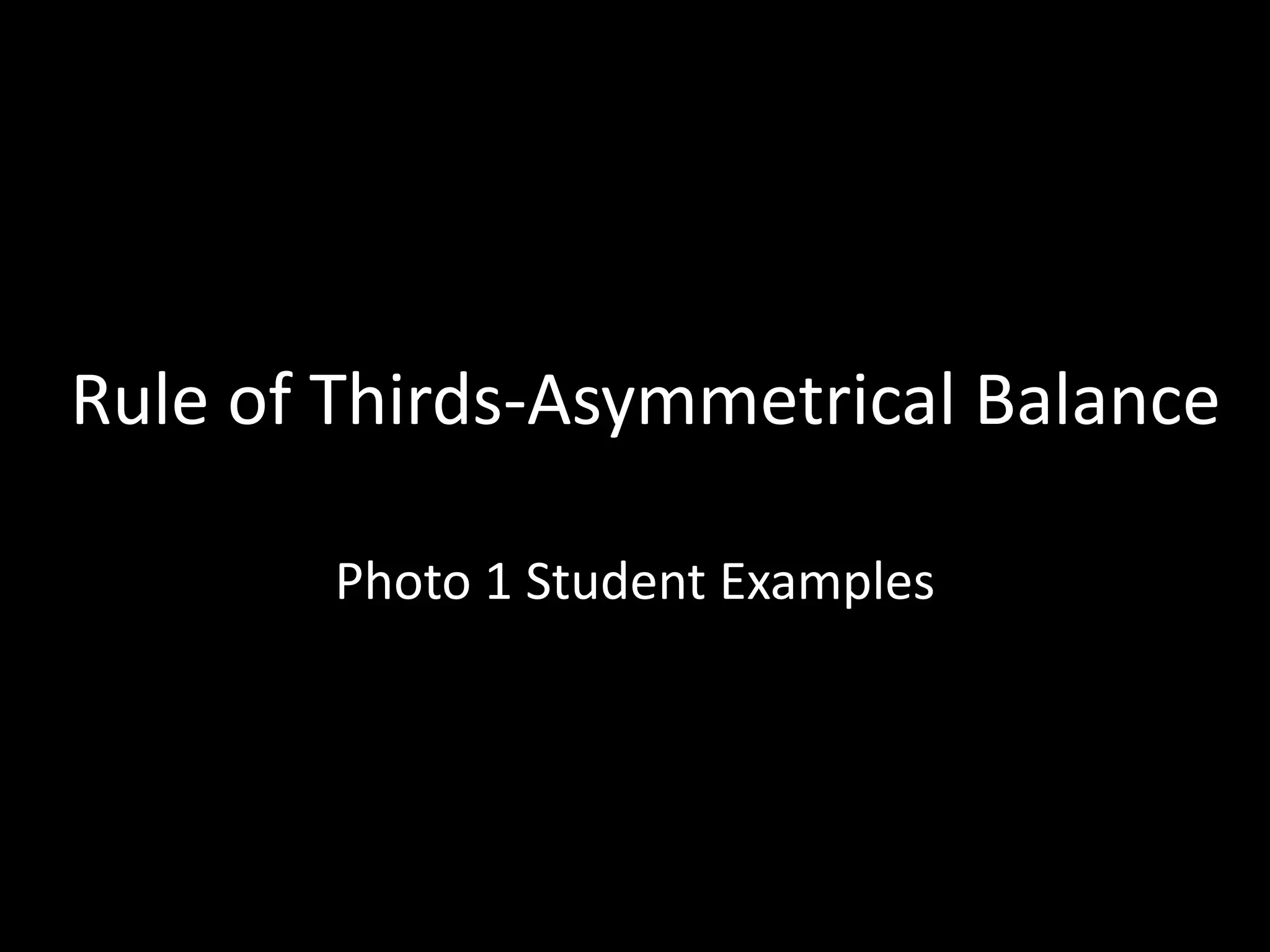 Rule of Thirds Examples | PPTX