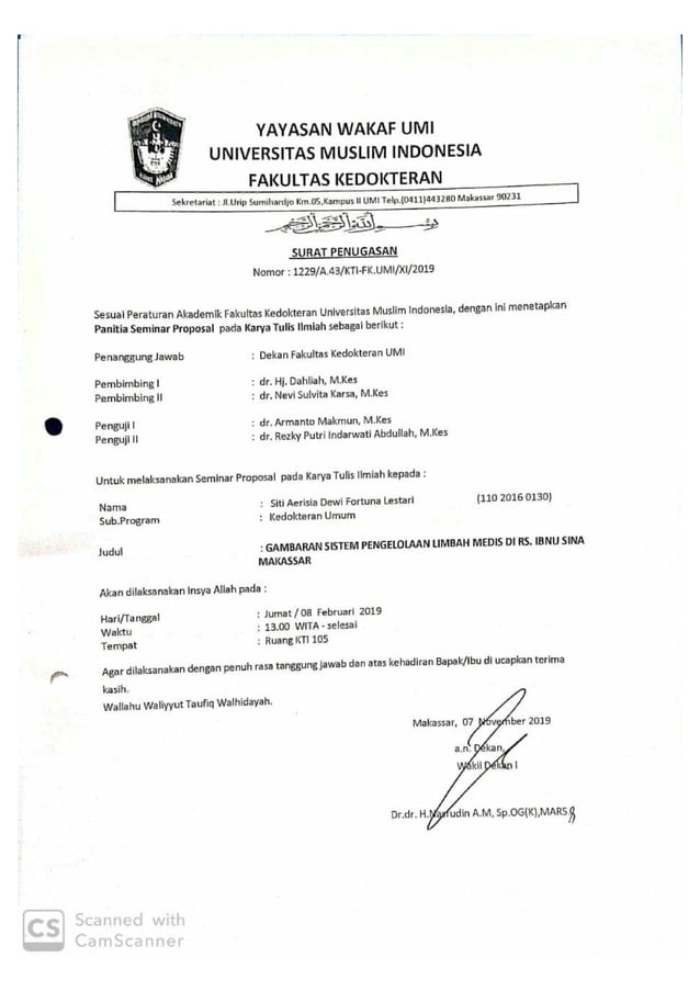 SK Penguji Karya Tulis Ilmiah FK-UMI | PDF