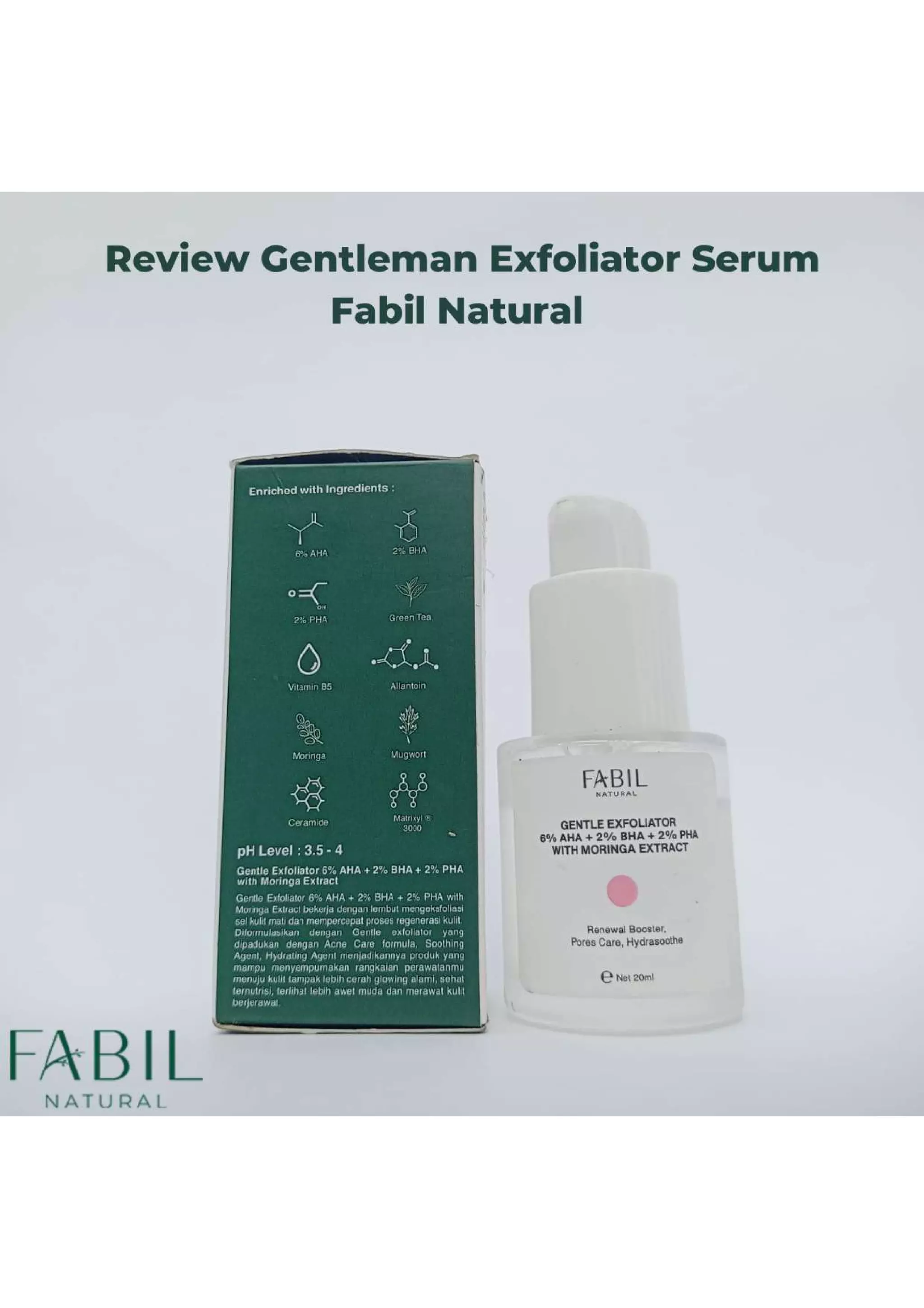 Review Gentle Exfoliator Serum Fabil Natural | PDF