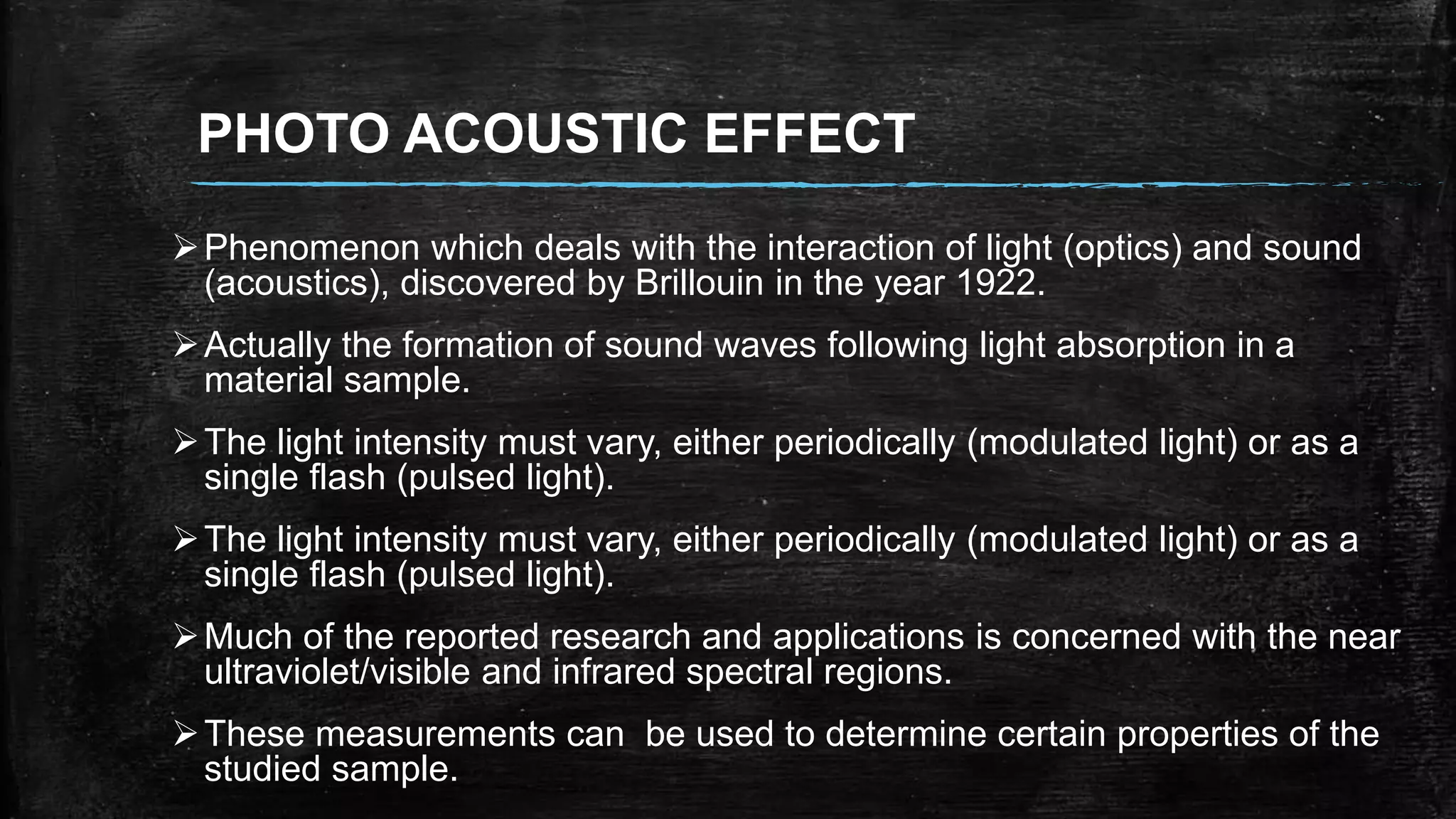 Photoacoustic spectroscopy | PPTX