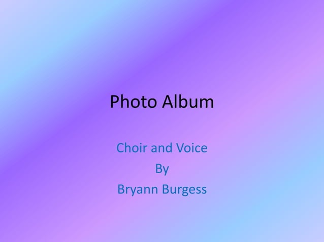 Photo album choir and voice | PPT