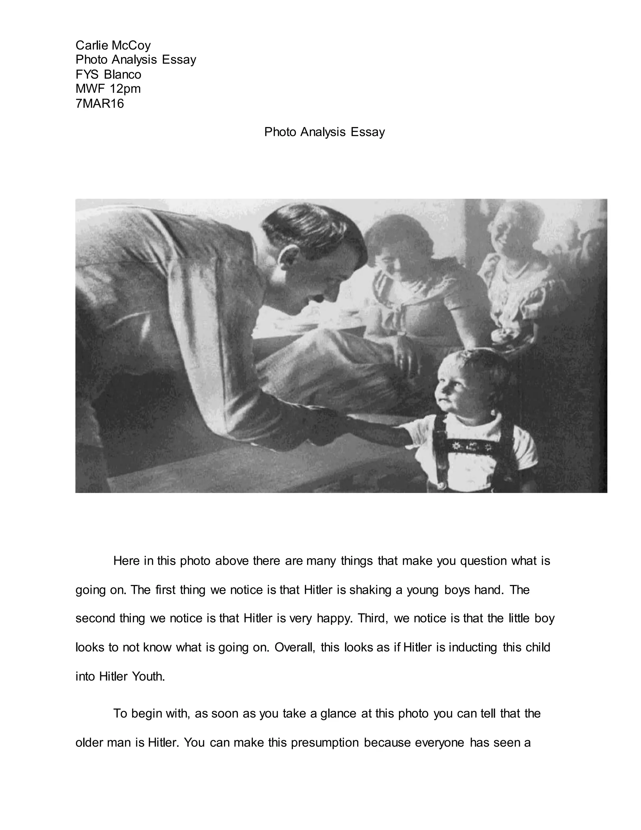 Photo analysis essay | PDF