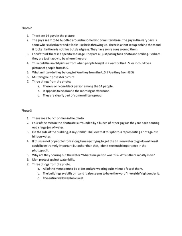 Photo analysis fys | DOCX