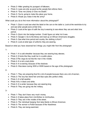 Photo analysis group | DOCX