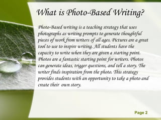Photo based writing | PPT
