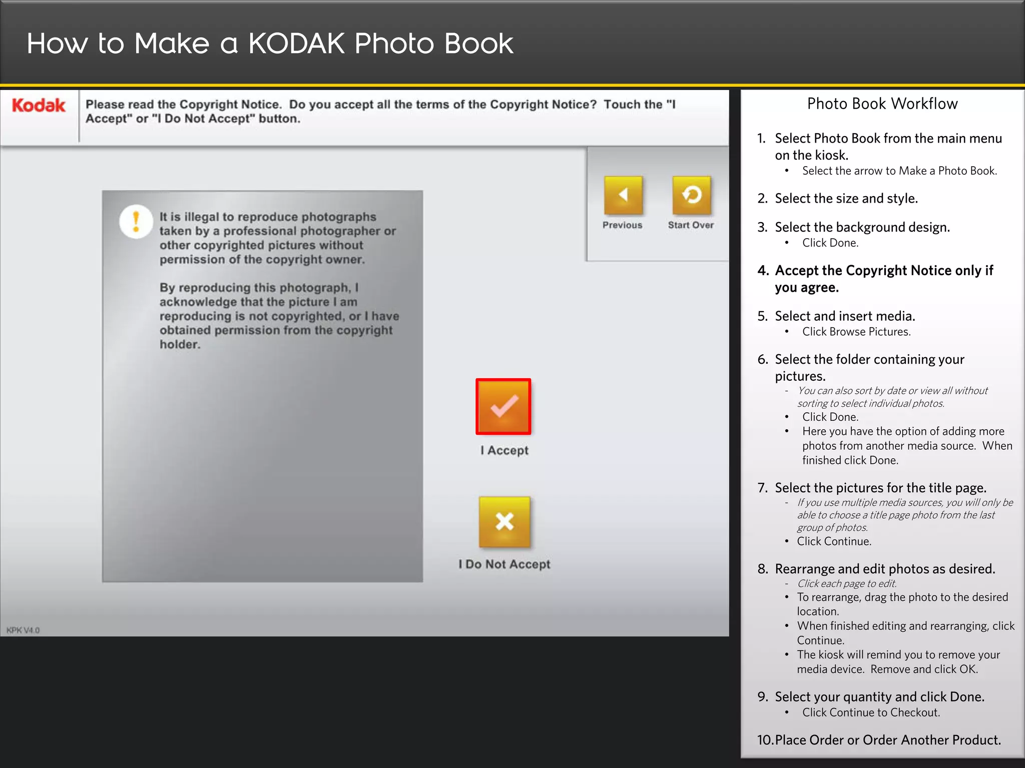 How to make a photo book on the Kodak Picture Kiosk | PDF