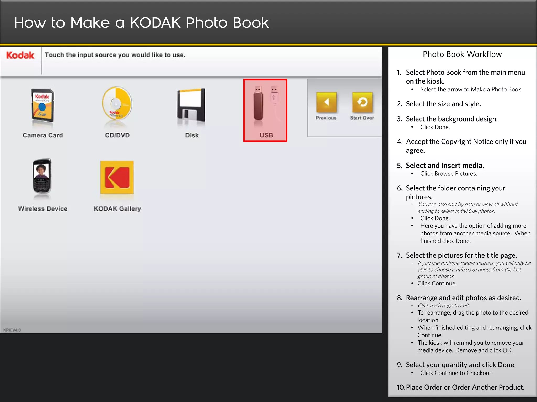 How to make a photo book on the Kodak Picture Kiosk | PDF
