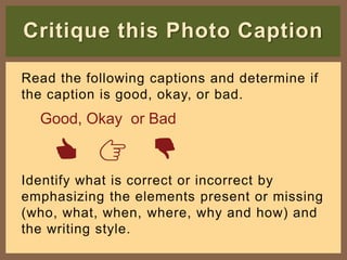 Photo Caption Writing | PPT