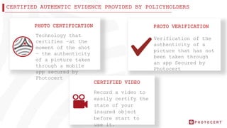 Startup InsurTech Award - Photocert | PPT