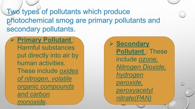 Photochemical Formation Of Smog Ppt
