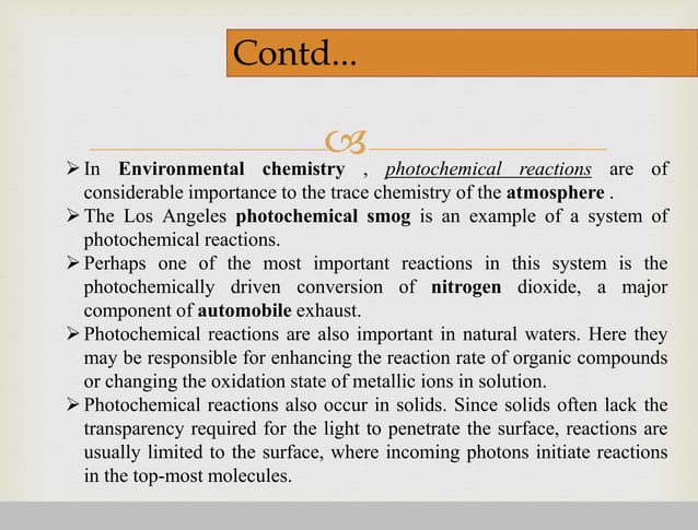 Photochemical reactions | PPTX | Chemistry | Science
