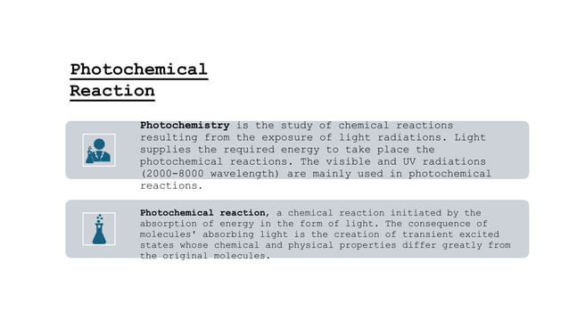 Photochemical Reactions M Pharm Chemistry.pptx | Chemistry | Science