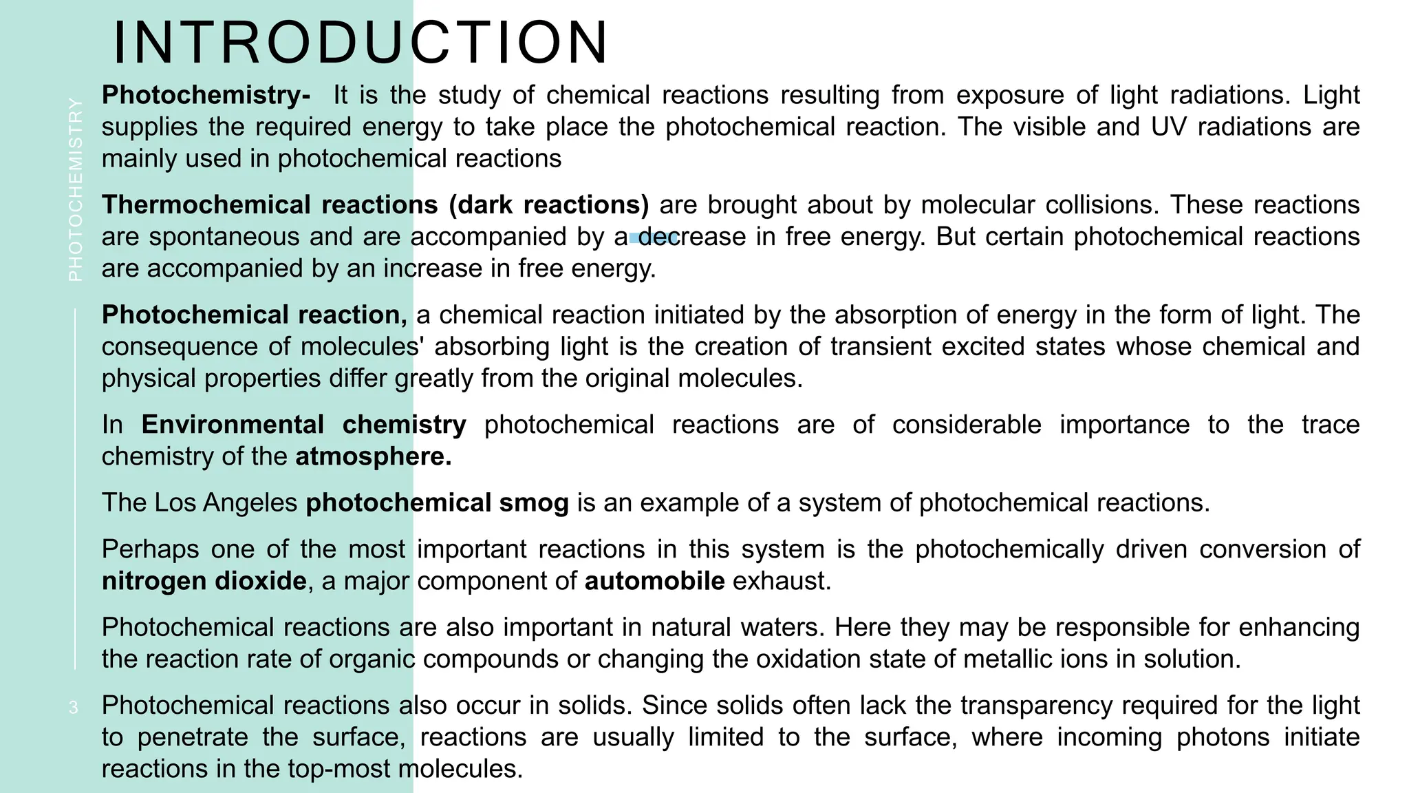 Photochemical reactions | Advanced organic chemistry II | PPTX