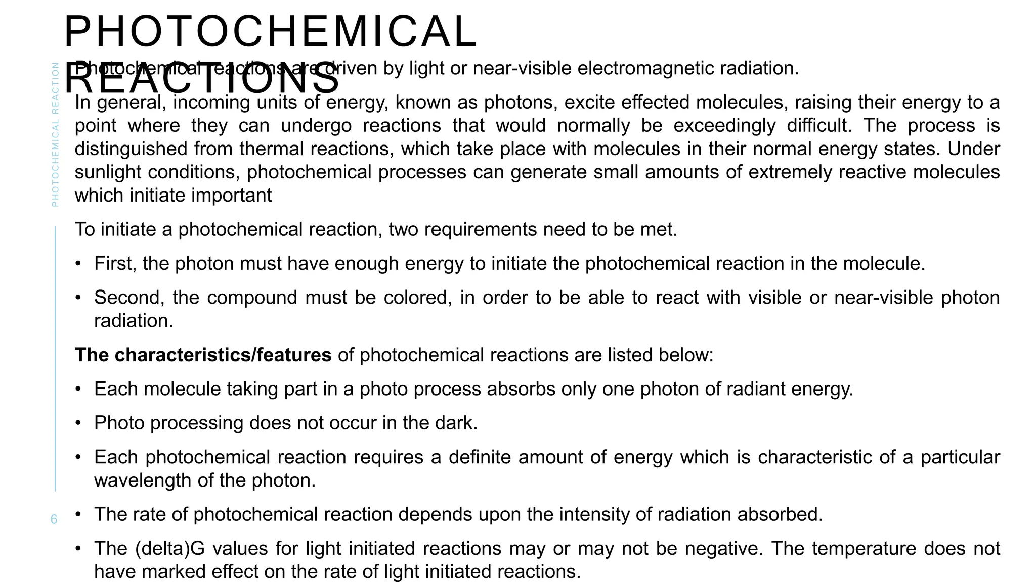 Photochemical reactions | Advanced organic chemistry II | PPTX