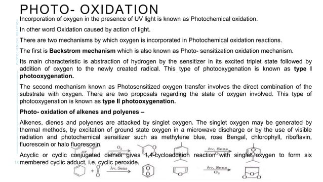Photochemical reactions | Advanced organic chemistry II | PPTX