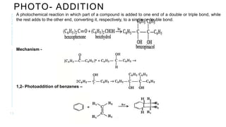Photochemical reactions | Advanced organic chemistry II | PPTX