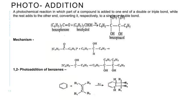 Photochemical reactions | Advanced organic chemistry II | PPTX