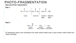 Photochemical reactions | Advanced organic chemistry II | PPTX