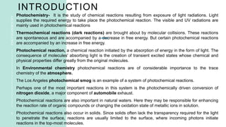 Photochemical reactions | Advanced organic chemistry II | PPTX