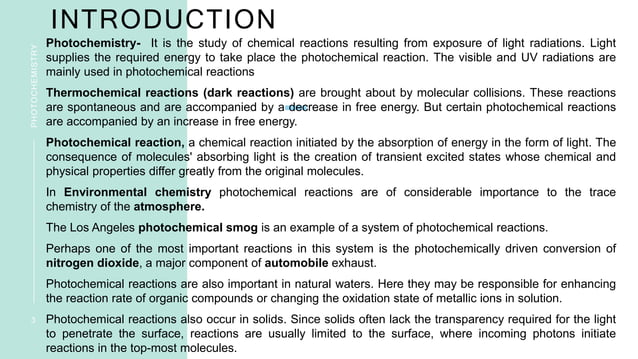 Photochemical reactions | Advanced organic chemistry II | PPTX