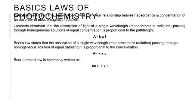 Photochemical reactions | Advanced organic chemistry II | PPTX