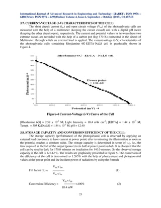 Photochemical study of micelles in photogalvanic cell for solar energy ...