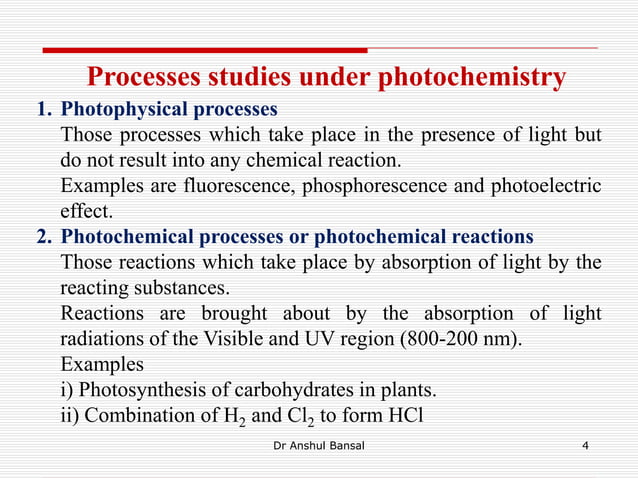 Photochemistry | PPT
