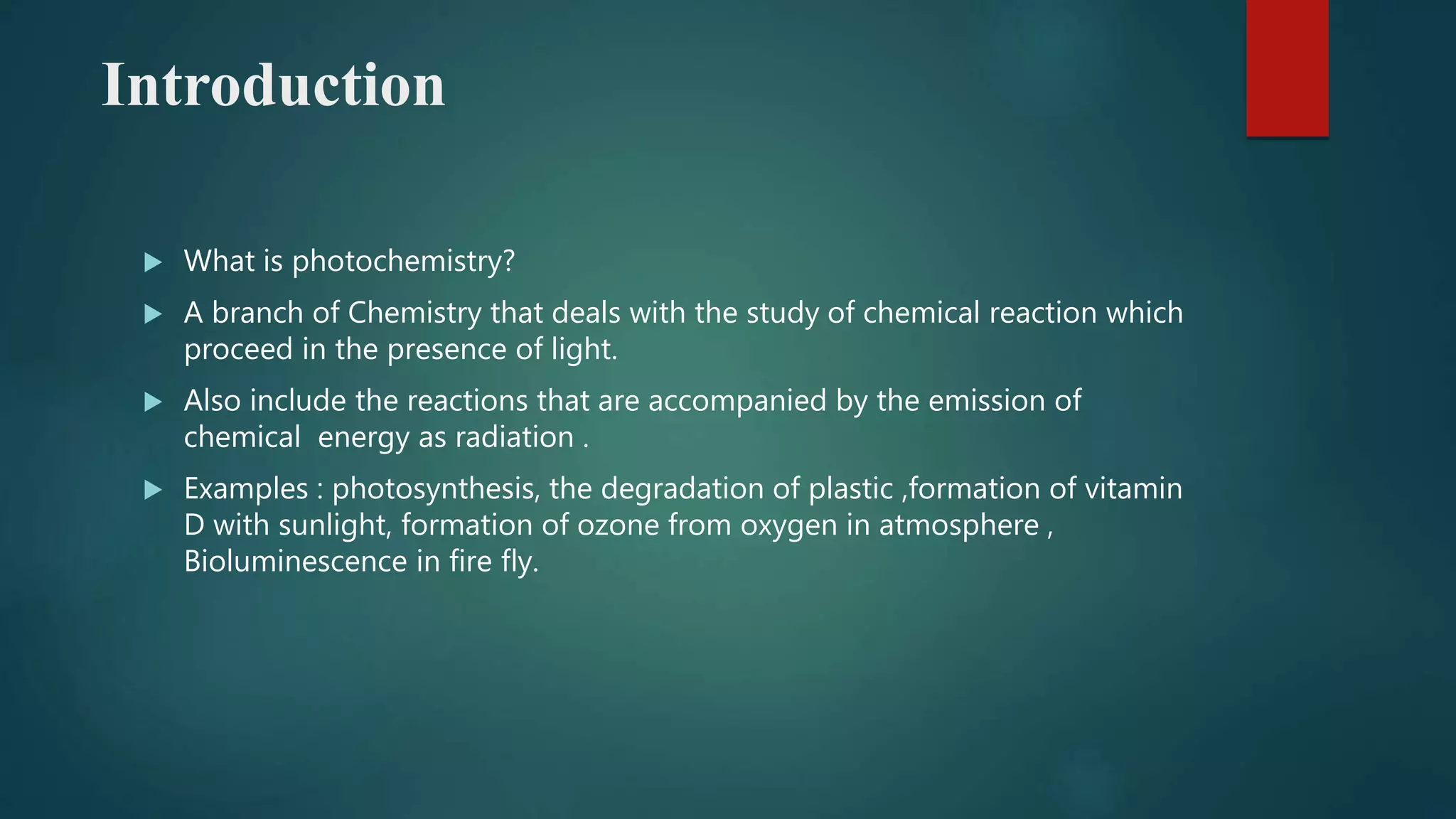 Photochemistry | PPTX